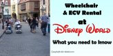 Renting Wheelchairs and ECVs/Scooters From Disney World